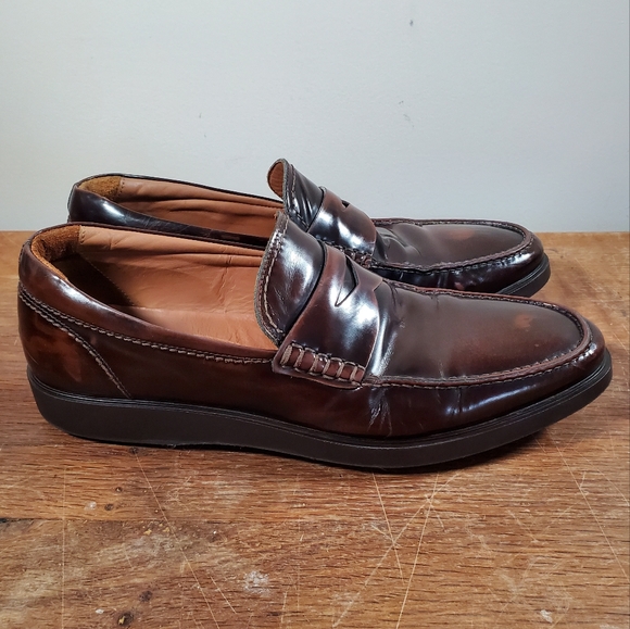 Mike Konos | Shoes | Mike Konos Mens Loafer Brown Leather Made In Italy ...
